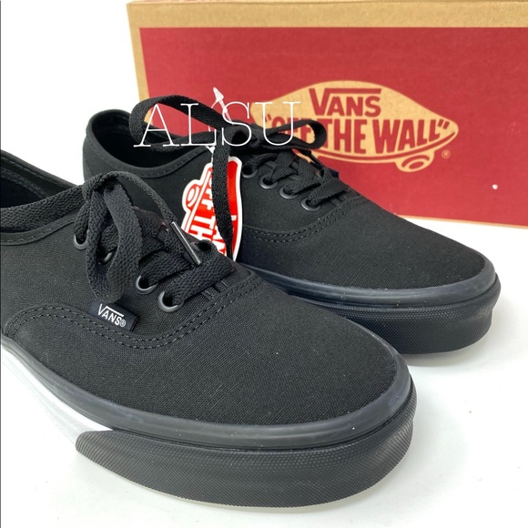 Vans | Shoes | Vans Authentic Mono Bumper Black Canvas Womens | Poshmark